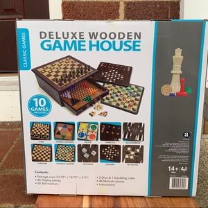 Games | Deluxe Wooden Game House Classic Games | Poshmark